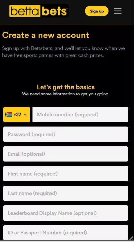BettaBets Registration - how to register and create your BettaBets ...