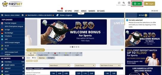 FirstBet Registration – how to register and create your FirstBet ...
